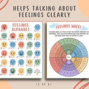 Feelings Emotions Coping Skills Bundle Set for Teens Kids 8 Pgs, Social ...