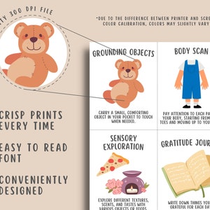 52 Grounding Techniques Flashcards Coping Strategies Children Self ...