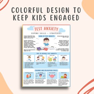 Test Anxiety Coping Skills Strategies Handout for Teens Kids, Reduce ...
