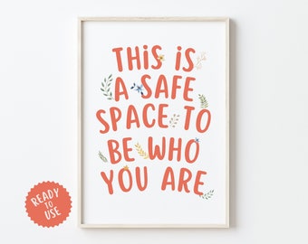 Safe Space Sign - Etsy
