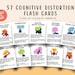 57 Cognitive Distortion Cards, DBT Coping Skill Cards, Unhelpful Ways ...