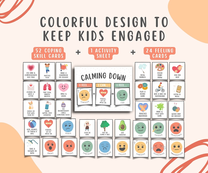 Calm Down Corner Activity for Kids Teens, Calming Corner Printable ...