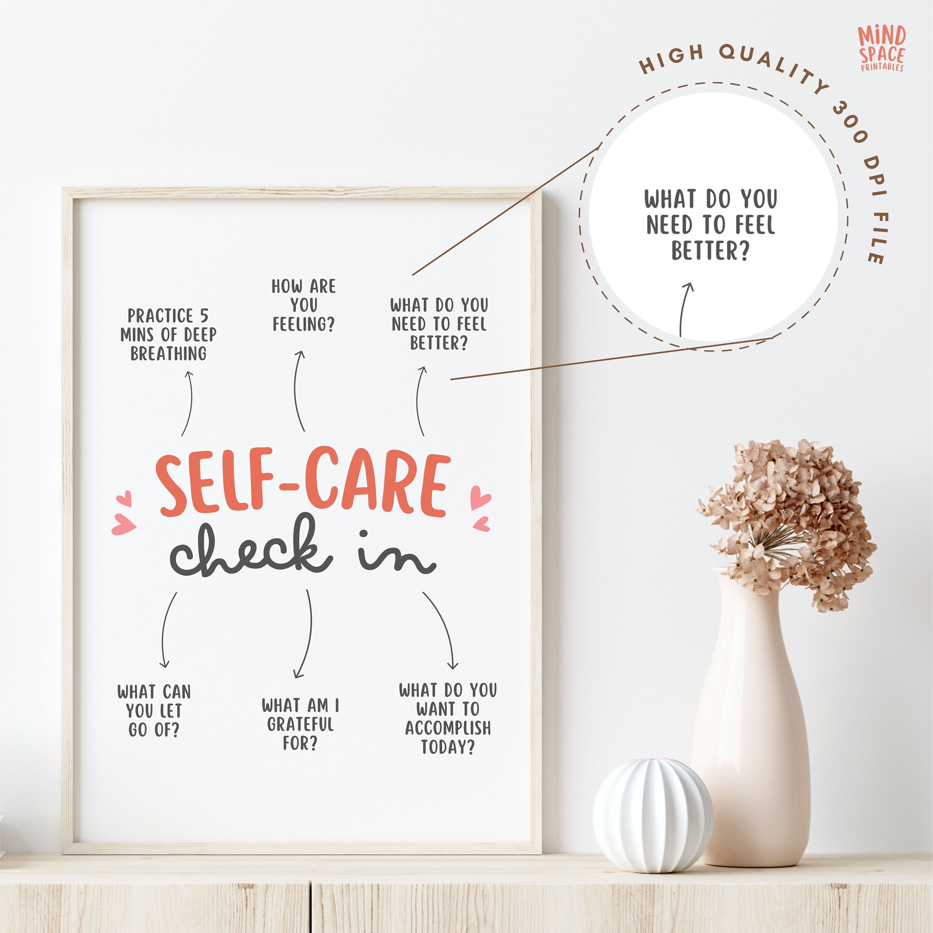 Self Care Check In Daily Self Care Self Love Poster Mental - Etsy