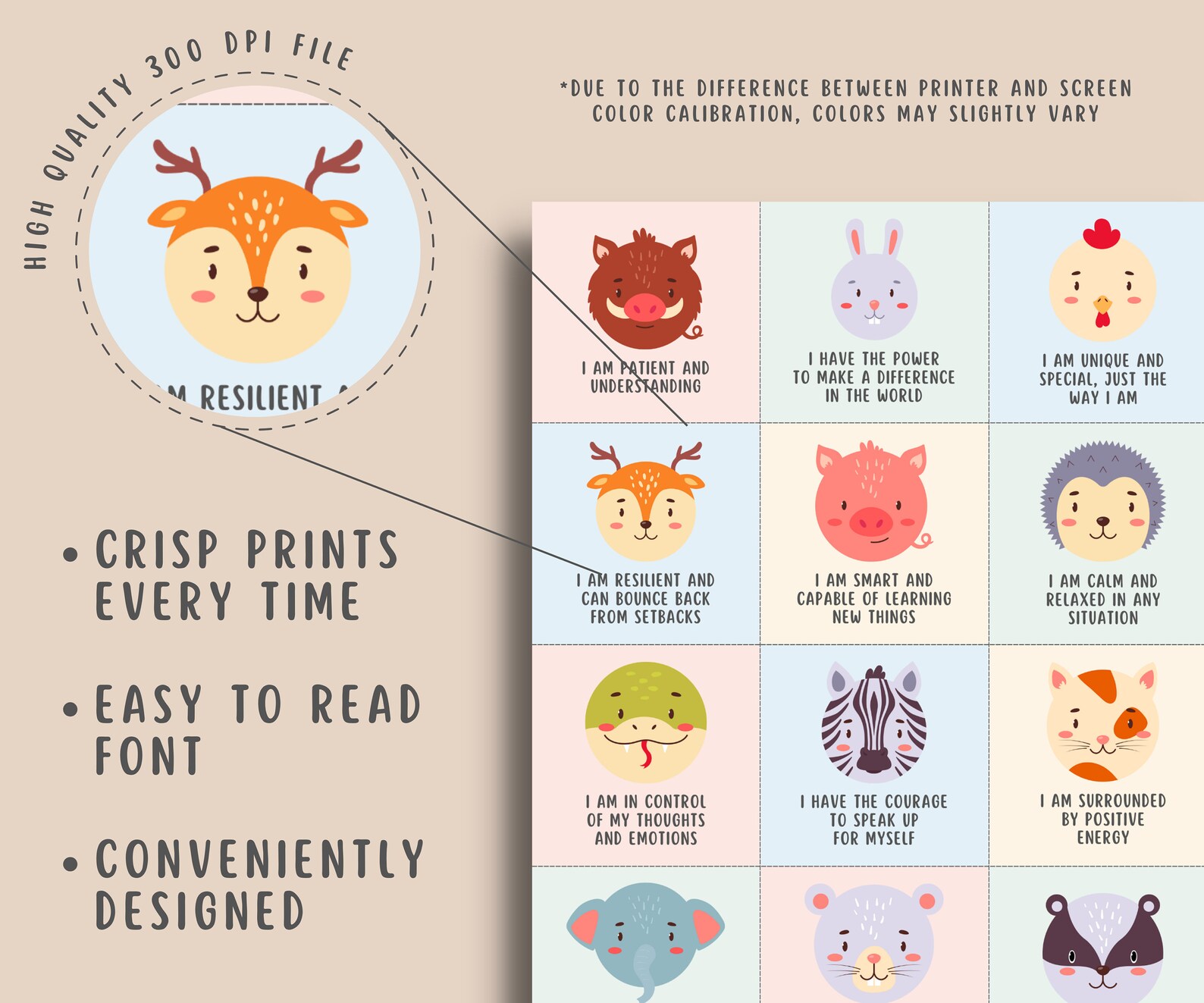 100 Positive Affirmation Calm Down Corner Cards for Kids - Etsy