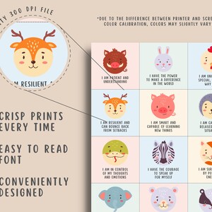 100 Positive Affirmation Calm Down Corner Cards for Kids Teens, Coping ...