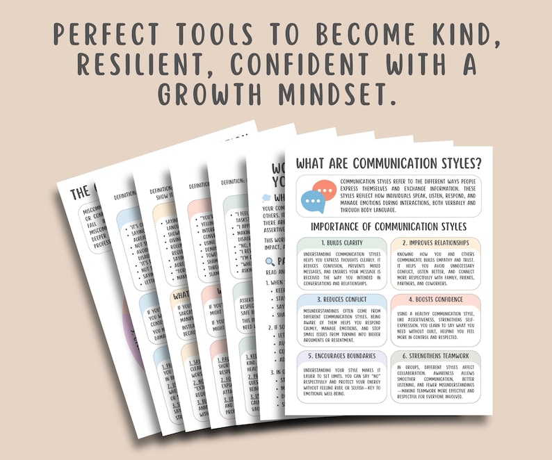 Communication Styles Worksheets (11 Pages), Communication Skills ...