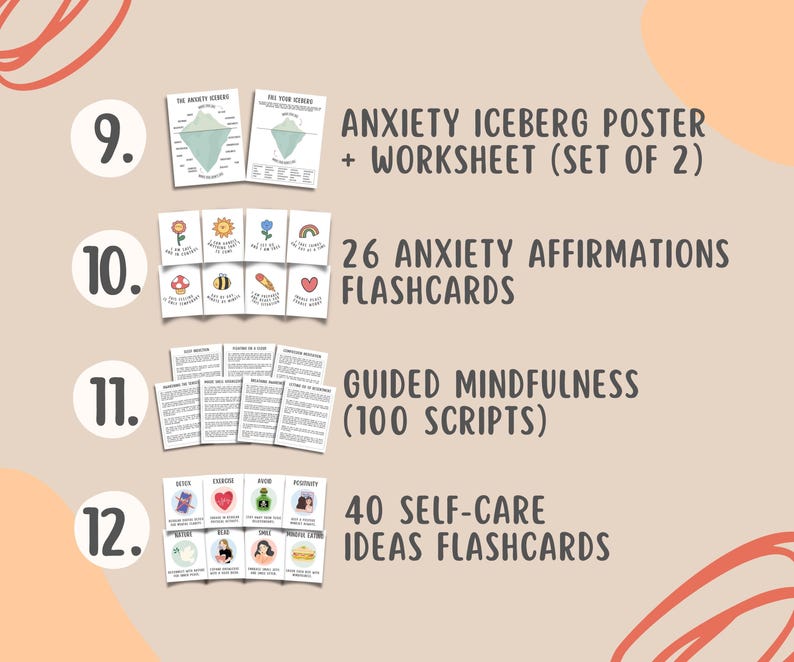 Anxiety Mega Bundle, (525+ Items) Coping Skills Posters Flashcards ...