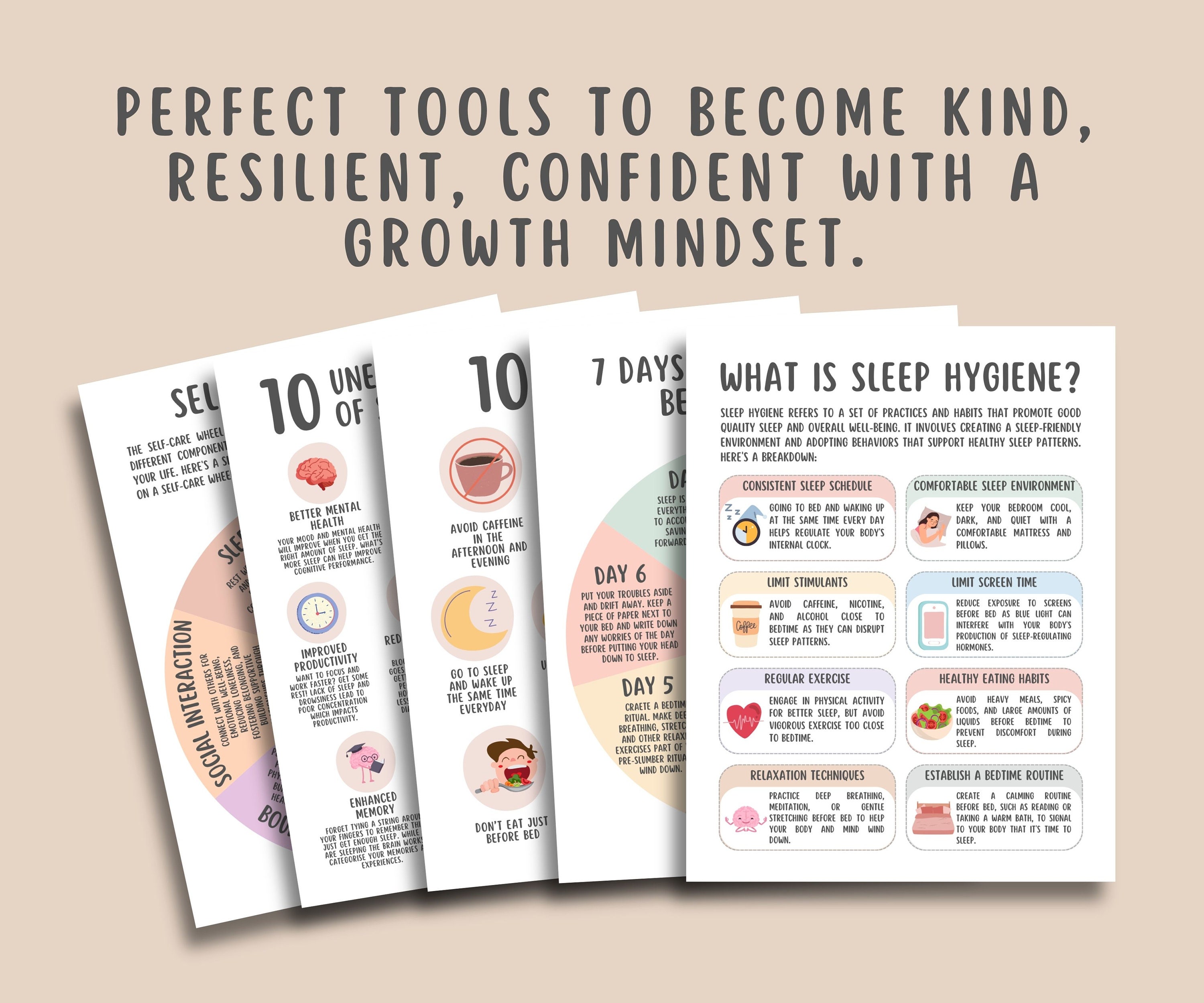 15 Sleep Hygiene Worksheets, Sleep Journal & Tracker, Military Sleeping ...
