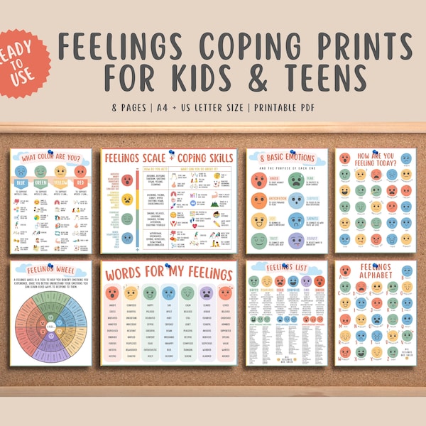 Feelings Chart Kids Pdf - Etsy