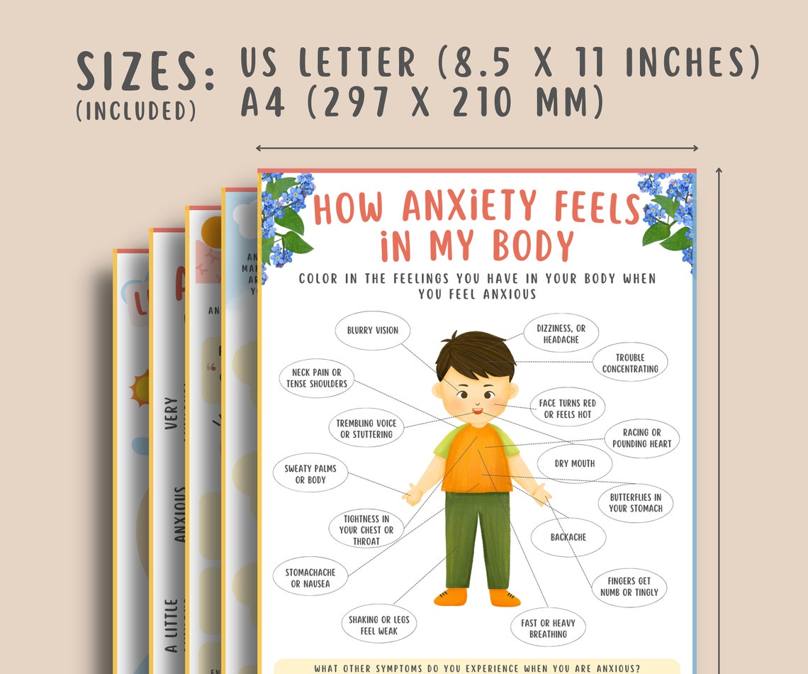 25 Anxiety Worksheets Bundle for Kids & Teens Mental Health - Etsy