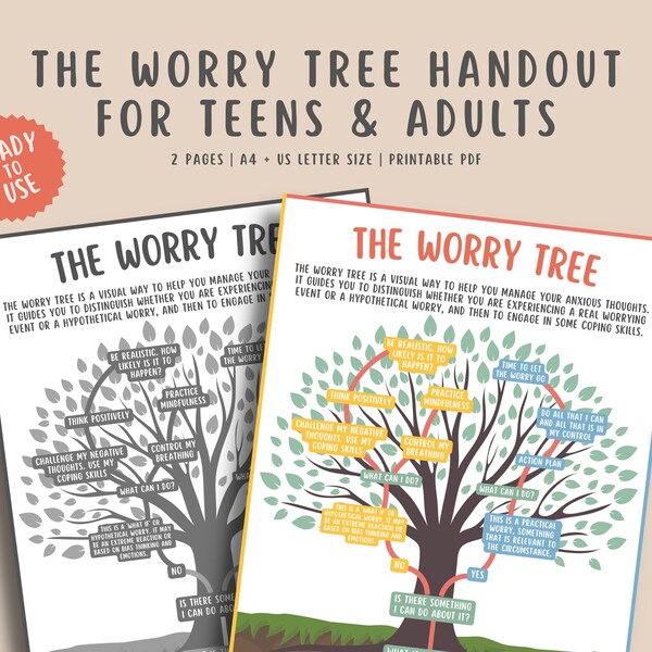 Worry handouts for adults - Etsy.de