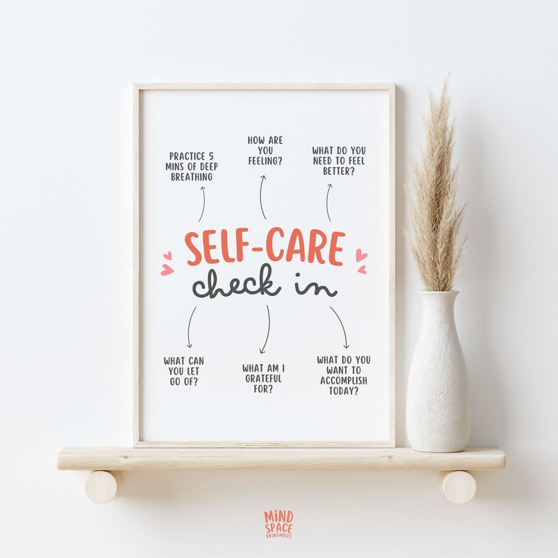 Self Care Check In Daily Self Care Self Love Poster Mental - Etsy