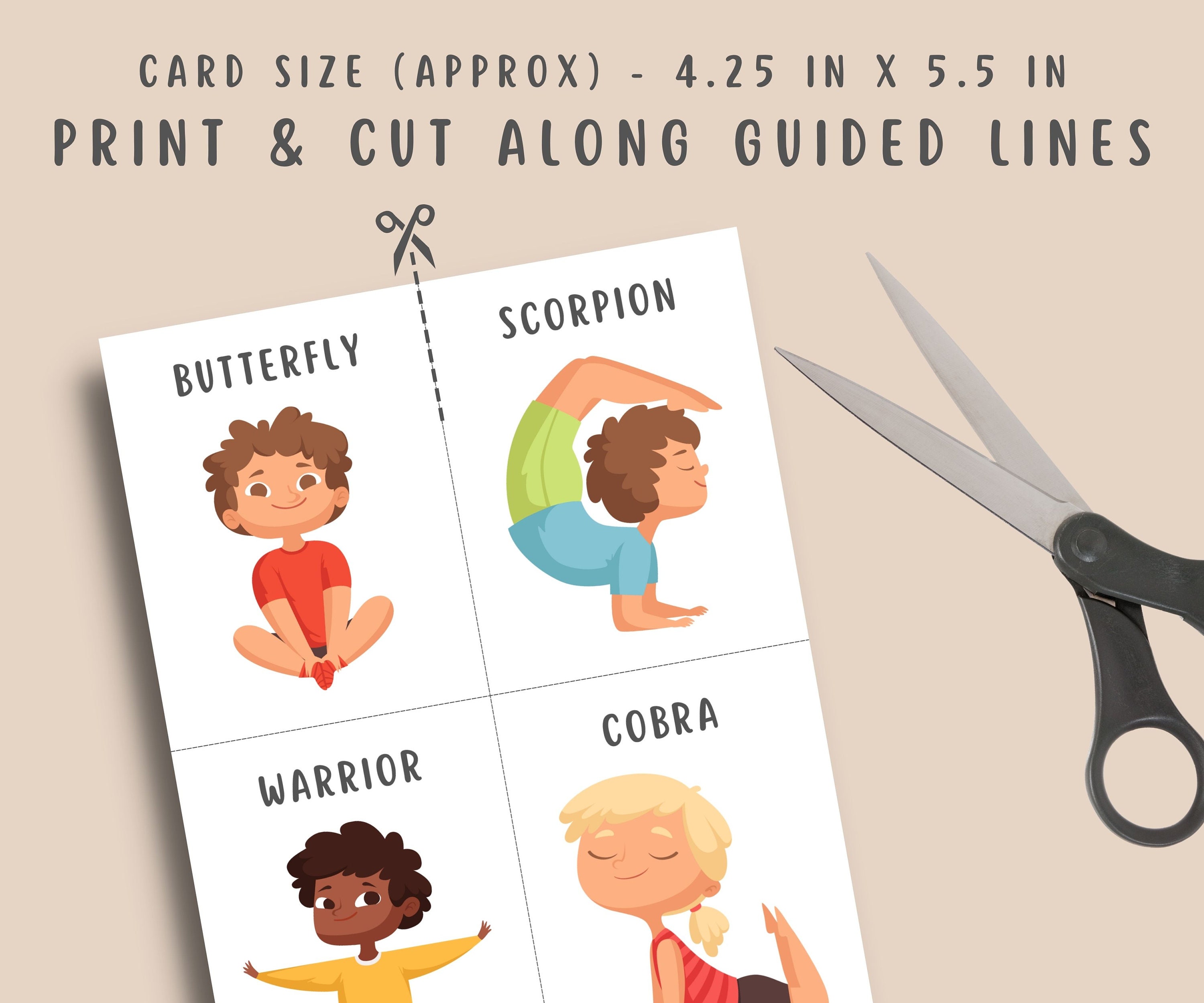 15 Yoga Poses Cards Anxiety Coping Calming Corner Tools Calm - Etsy