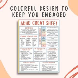 ADHD Cheat Sheet, Attention Deficit Hyperactivity Disorder Resources Tools, Executive ...