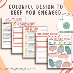 25 Self Esteem Worksheets Printables for Kids Teens, Confidence Mental ...