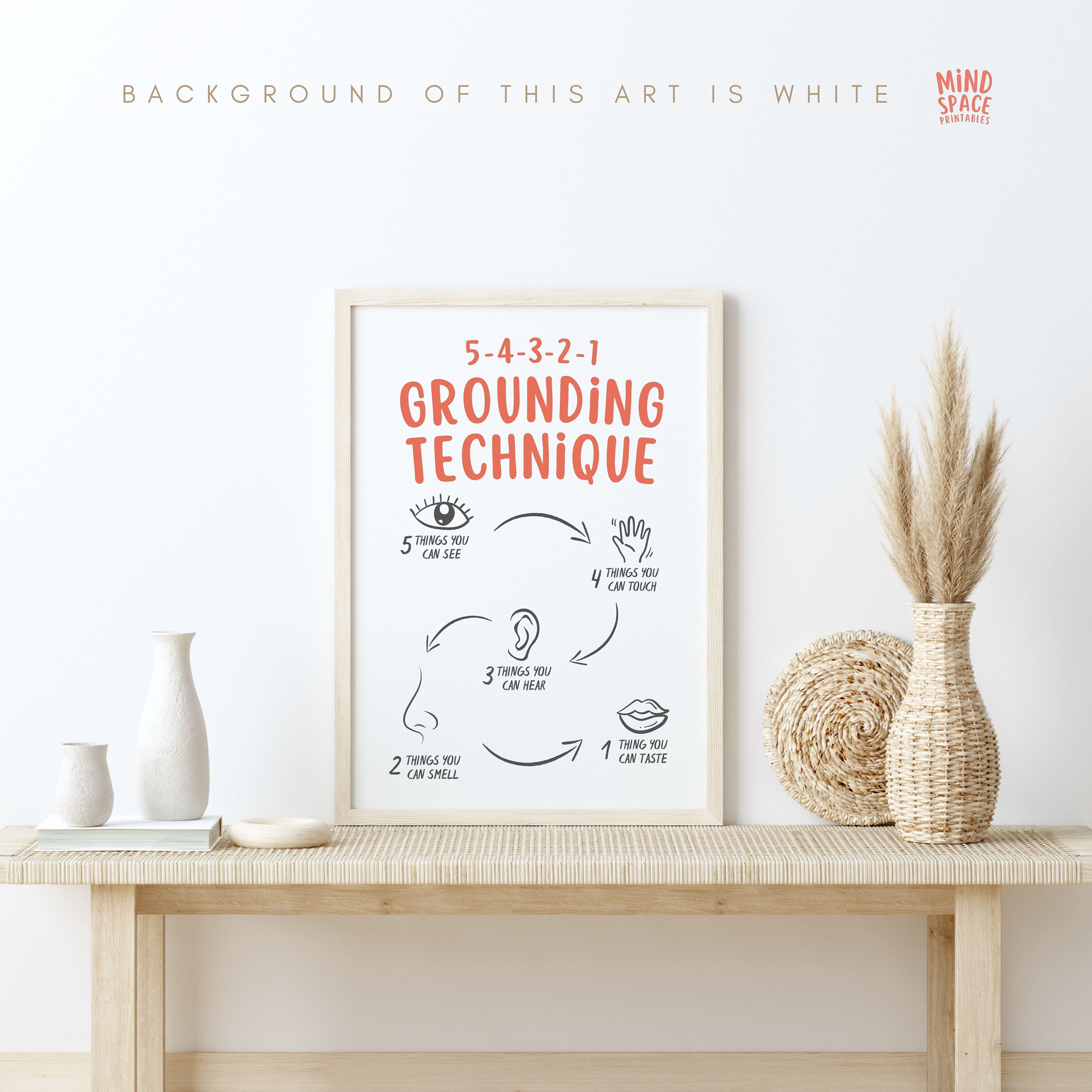 Grounding Technique Poster, Coping Skills, Calming Strategies, Calm ...