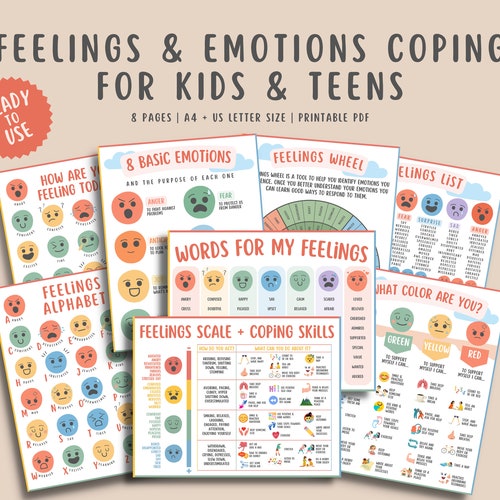 Mental Health Coping Skills Printable Bundle for Kids & Teens - Etsy