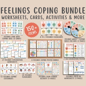 Feelings Coping Bundle for Kids & Teens (150+ Items), Calming Corner ...