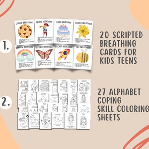 Coping Skills Bundle for Kids (238 Items) Mindful Breathing Exercises ...