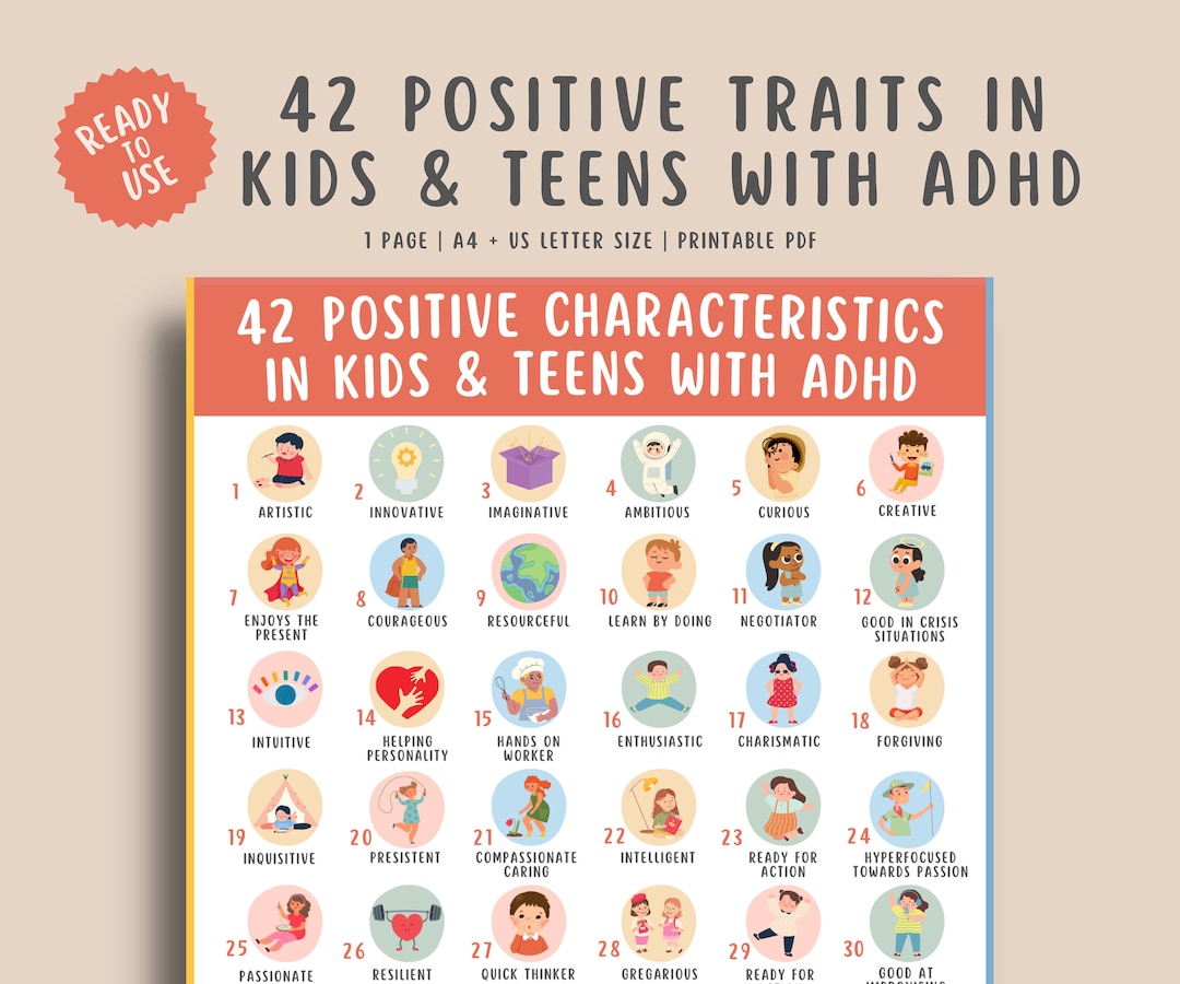42 ADHD Positive Characteristics in Kids & Teens, Attention Deficit ...