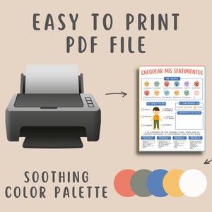 Feelings Check-in Spanish Worksheet for Kids & Teens, Emotional ...