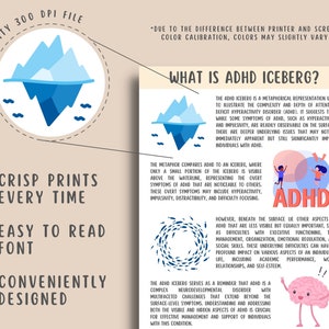 17 ADHD Iceberg Worksheets, Attention Deficit Hyperactivity Disorder ...