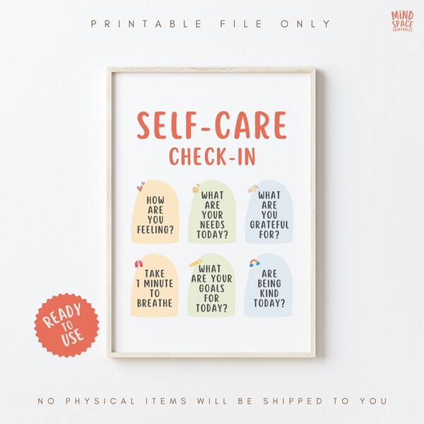 Mental Health Check in Poster - Etsy