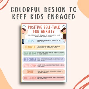 Positive Self-talk Handout for Teens & Kids Anxiety Coping - Etsy