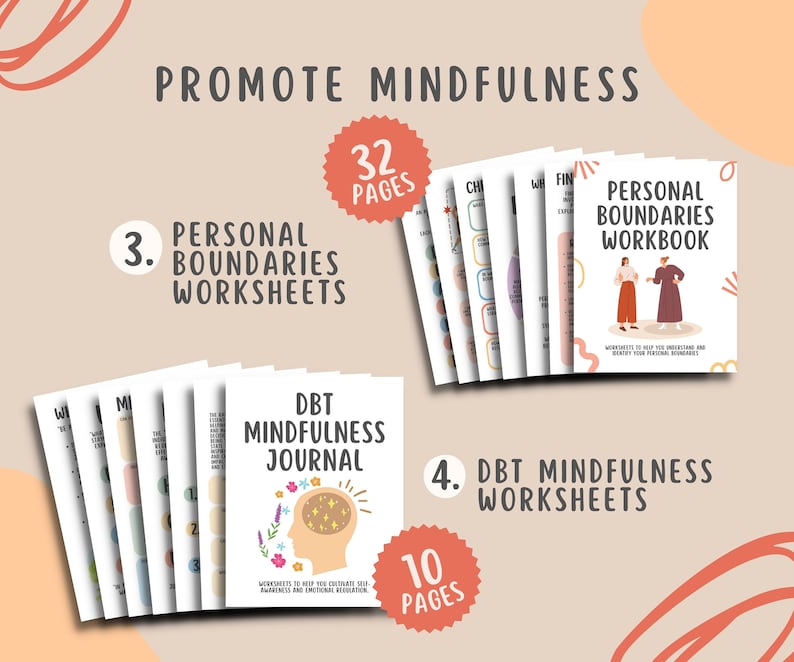 DBT Coping Skills Worksheets (100+ Pages) Interpersonal Relationships ...