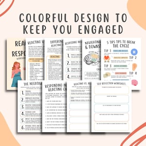 Reacting Vs Responding Couples Therapy Worksheets Communication Styles ...