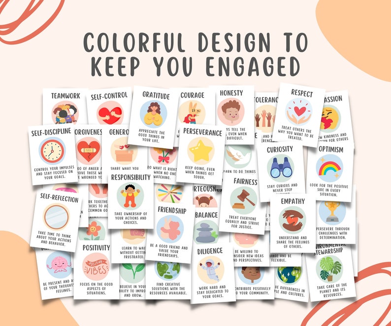 42 Value Cards for Kids, Acceptance and Commitment Therapy Resources ...