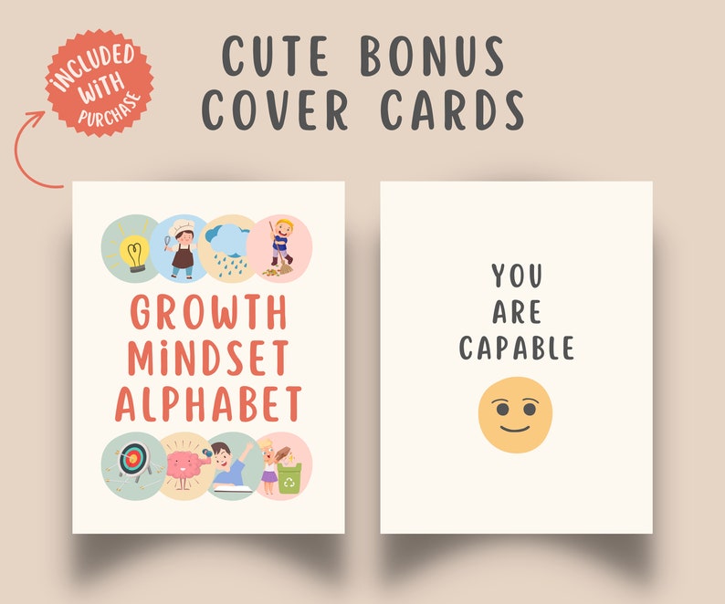 26 Growth Mindset Alphabet Flashcards for Kids Teens Coping - Etsy