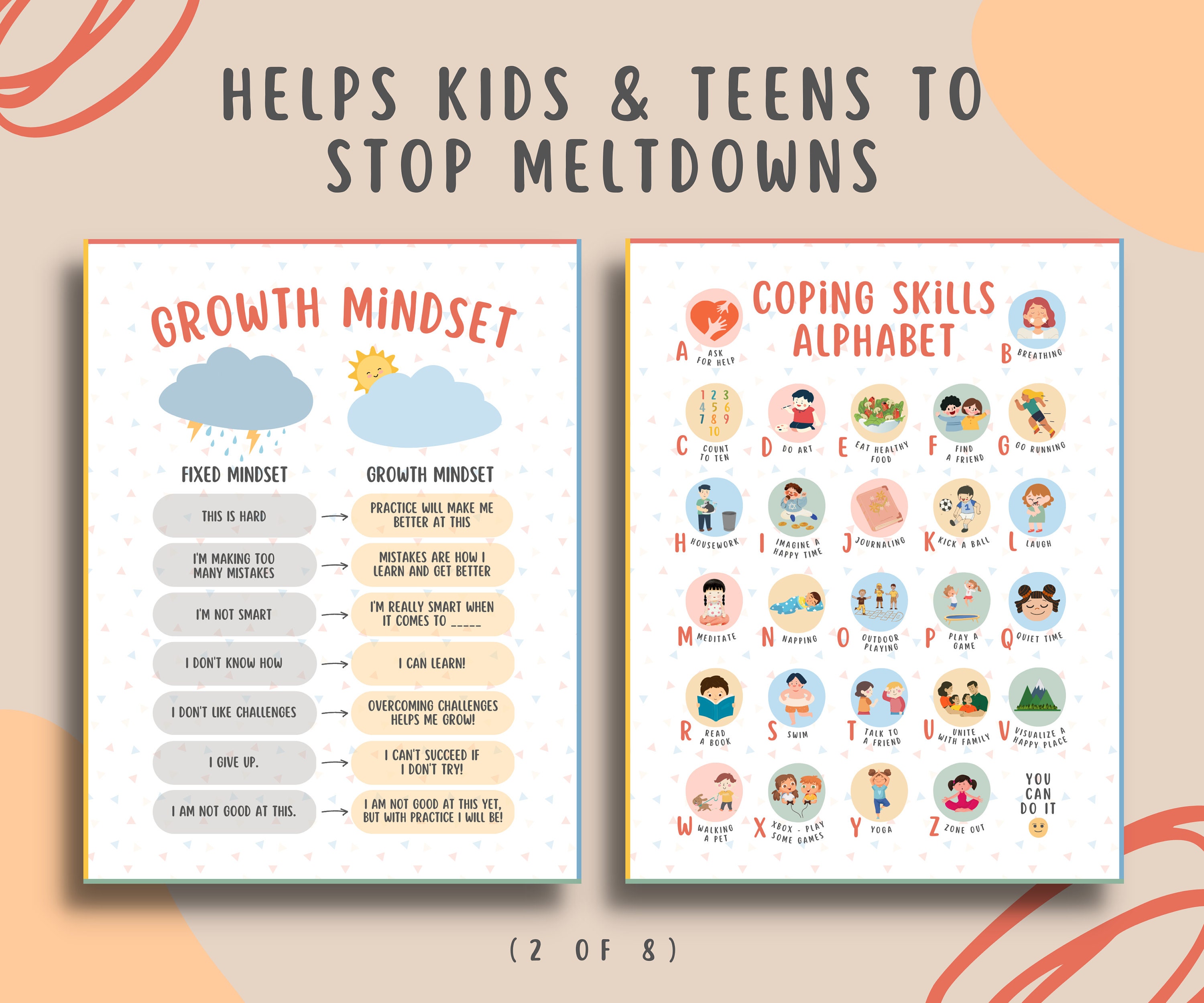 Calming Corner Toddler, Mental Health Educational Posters, Coping ...