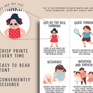 52 ADHD Superpower Strength & Coping Skill Cards, Executive Functioning ...