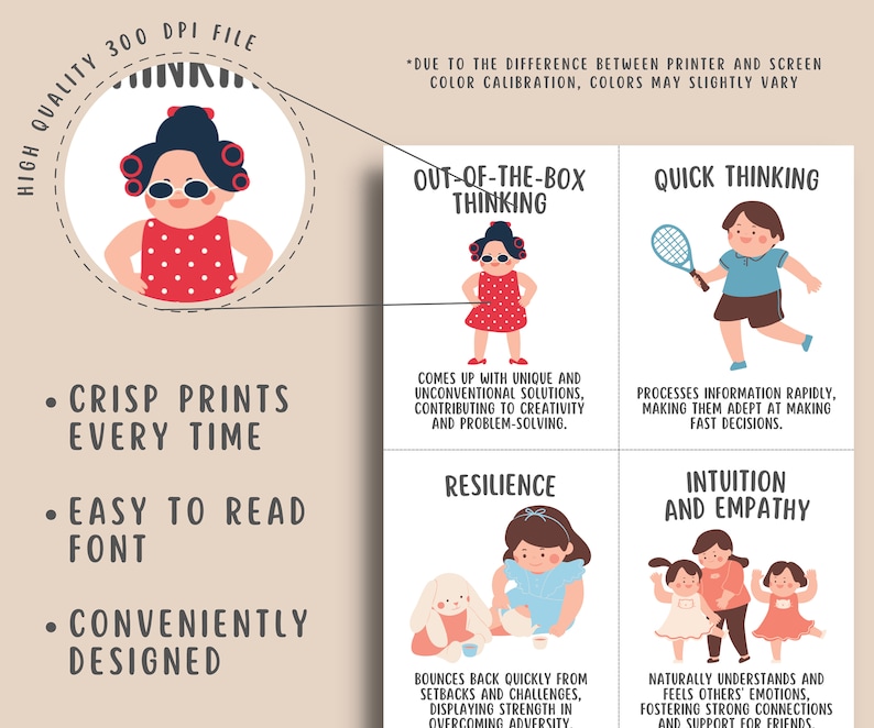 52 ADHD Superpower Strength & Coping Skill Cards, Executive Functioning ...