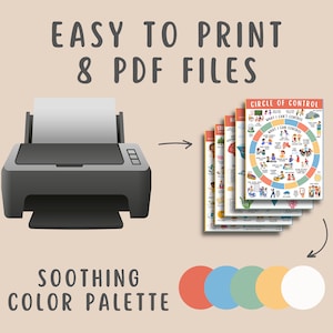 Mental Health Coping Skills Printable Bundle for Kids & Teens, 8 Pages ...