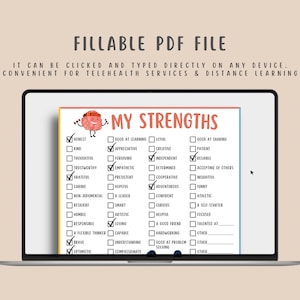 My Strengths Worksheet for Kids & Teens, Self Esteem Journal Children ...