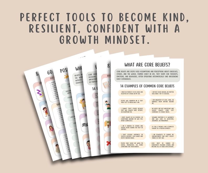 Core Values & Beliefs Worksheets (16 Pages), Self-discovery Journal ...