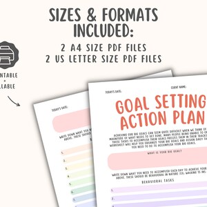 Goal Setting Action Plan Worksheet, SFBT Worksheets, Solution Focused ...