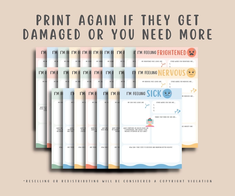 27 Feelings Exploration Worksheets for Kids Teens Emotions - Etsy