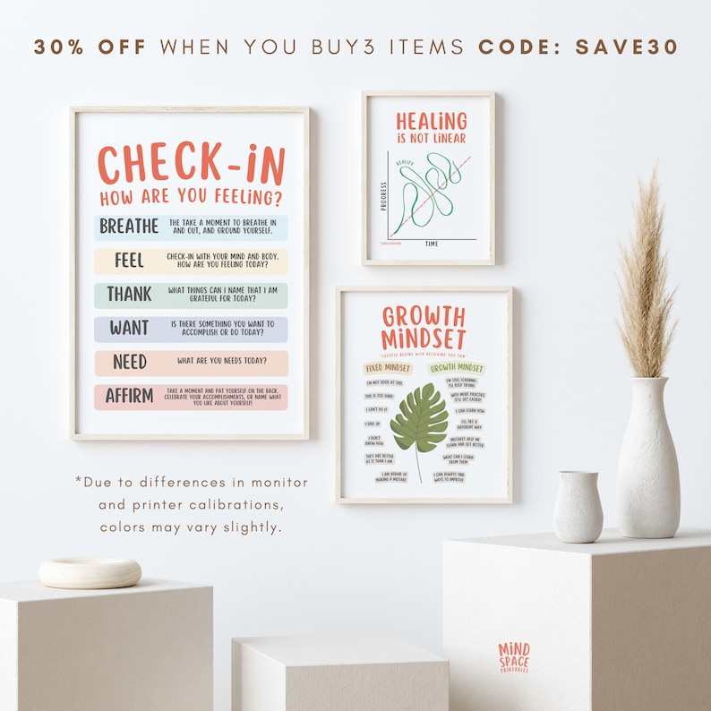 Feelings Check in Poster, Check in Therapy Office Decor, Therapist ...