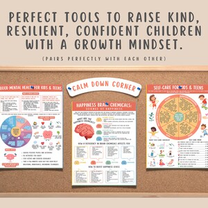 Happiness Brain Chemicals Handout for Kids, Teens & Adults, Dopamine ...