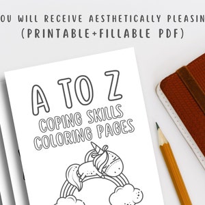 27 Alphabet Coping Skills Coloring Worksheets Grounding Techniques ...