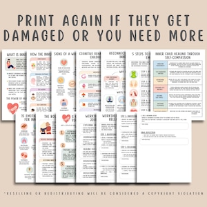 Inner Child Healing & Reparenting Worksheets (14 Pages) Attachment ...