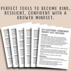 Acceptance and Commitment Therapy, 120 ACT Questions, Counseling ...