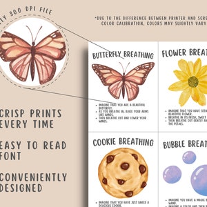 20 Mindful Scripted Breathing Cards for Kids Teens, Anxiety Coping ...