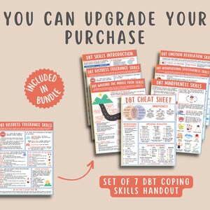 DBT Distress Tolerance Coping Skills Handout Teens Kids Adults ...