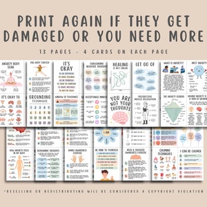 52 Anxiety Coping Skill Cards, Social Anxiety Relief Grounding ...
