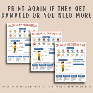 Feelings Check-in Spanish Worksheet for Kids & Teens, Emotional ...