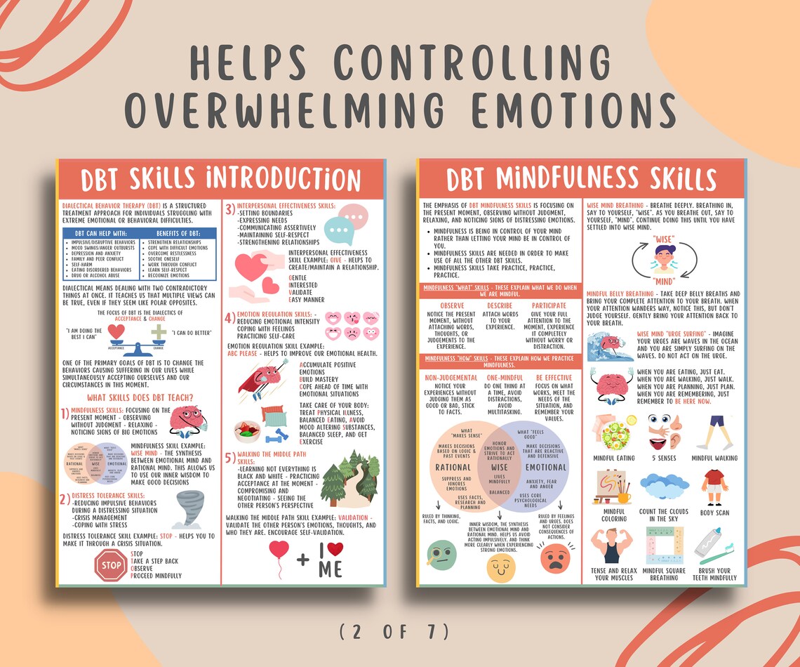 DBT Coping Skills Bundle Teens Adults Dialectical Behavior - Etsy